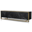 Black Magic Entertainment TV Unit 2.2m - Golden