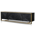 Black Magic Entertainment TV Unit 2.2m - Golden